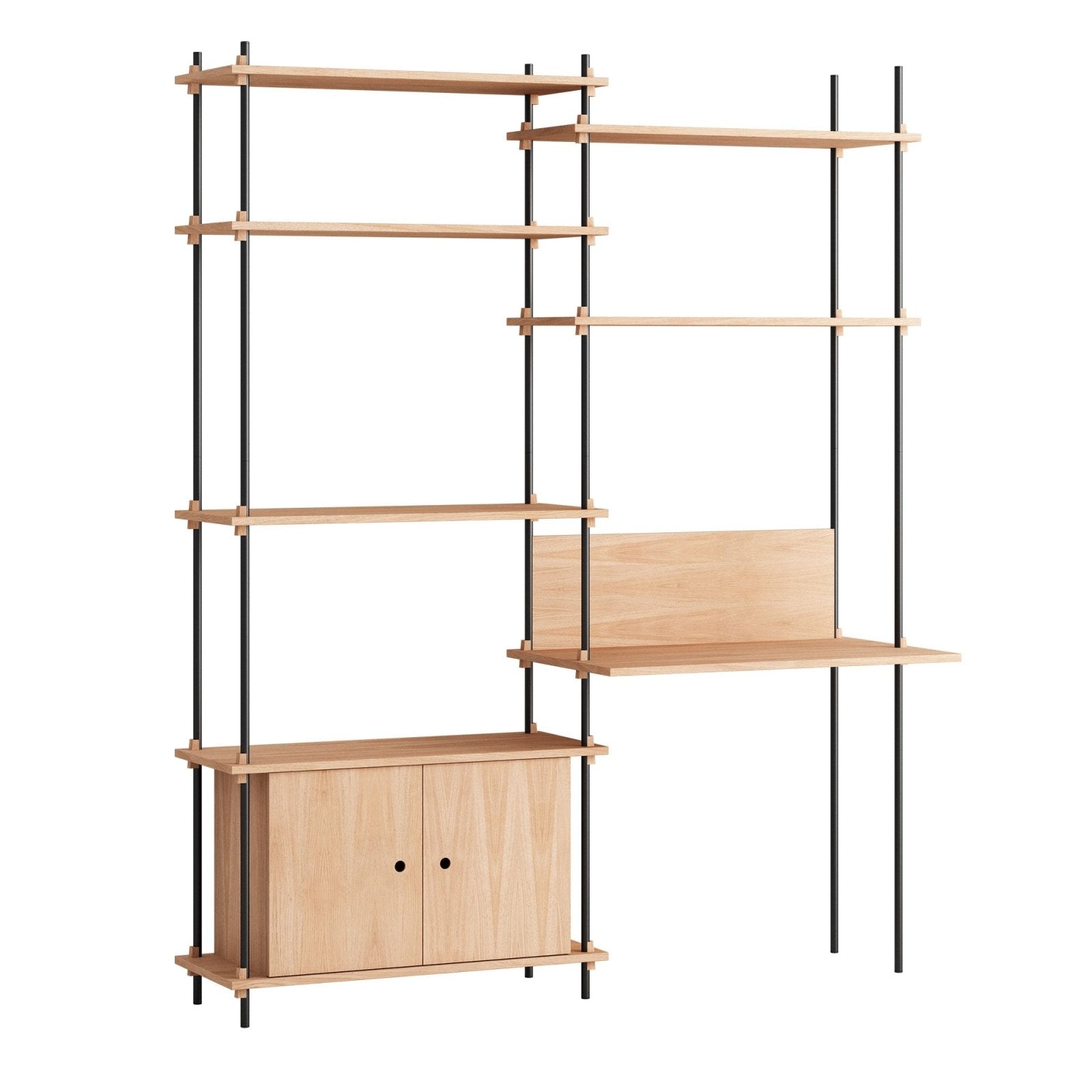 Shelving System – S.200.2.E - Oak/Black – Skandium