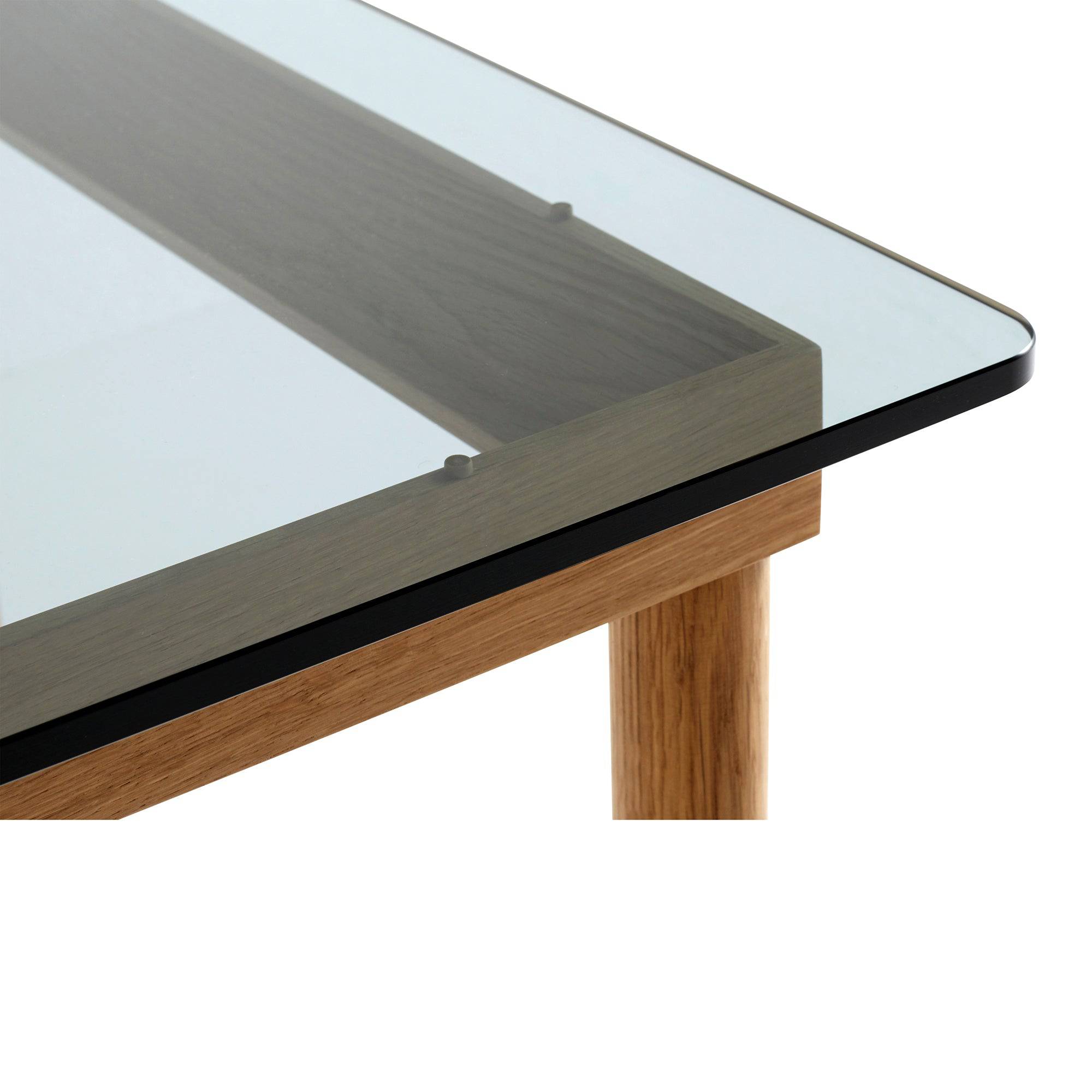 Kofi table, clear table top – Skandium