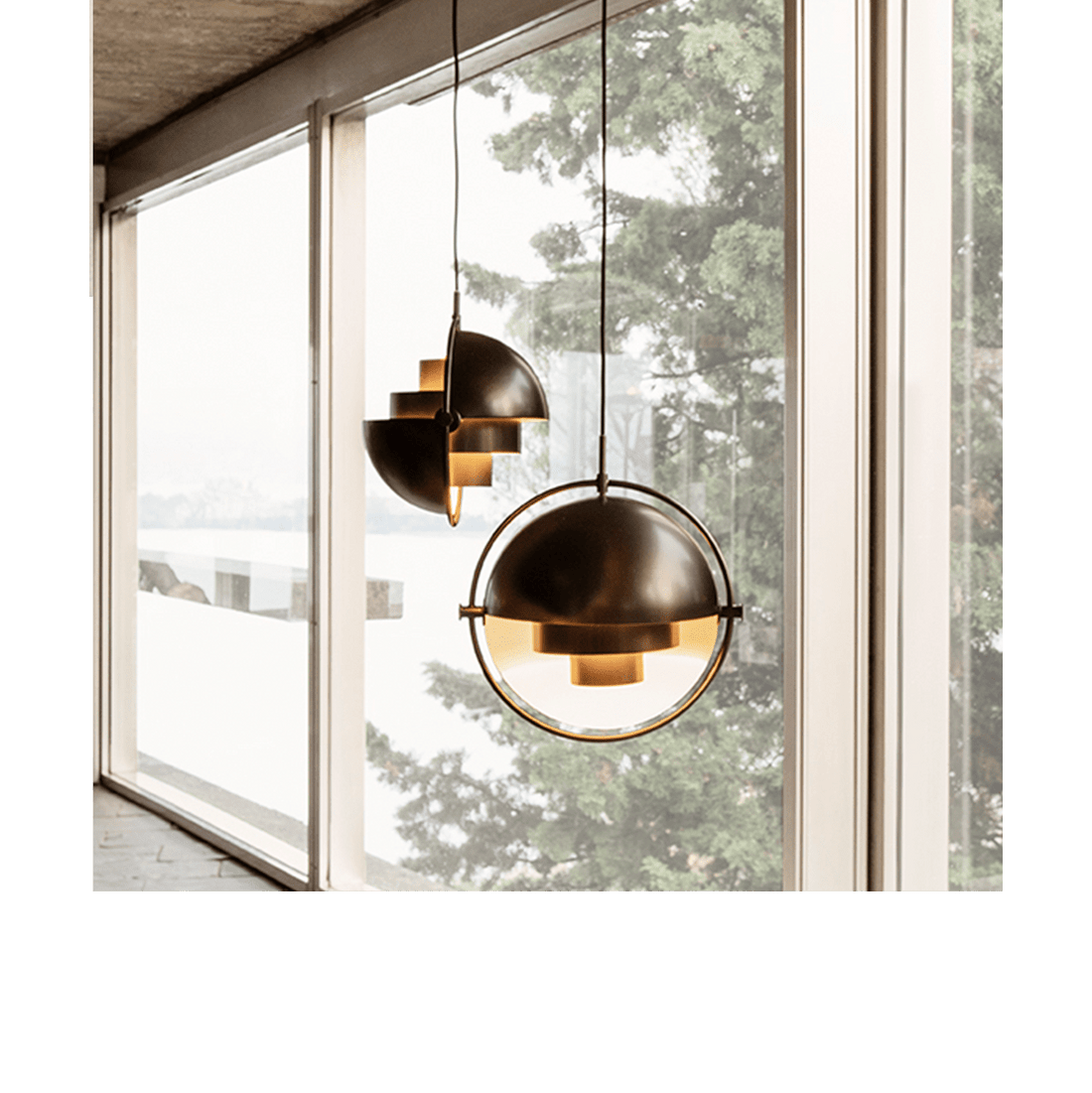 Multi-Lite Pendant Light, Black Brass by Gubi | Shop at Skandium London