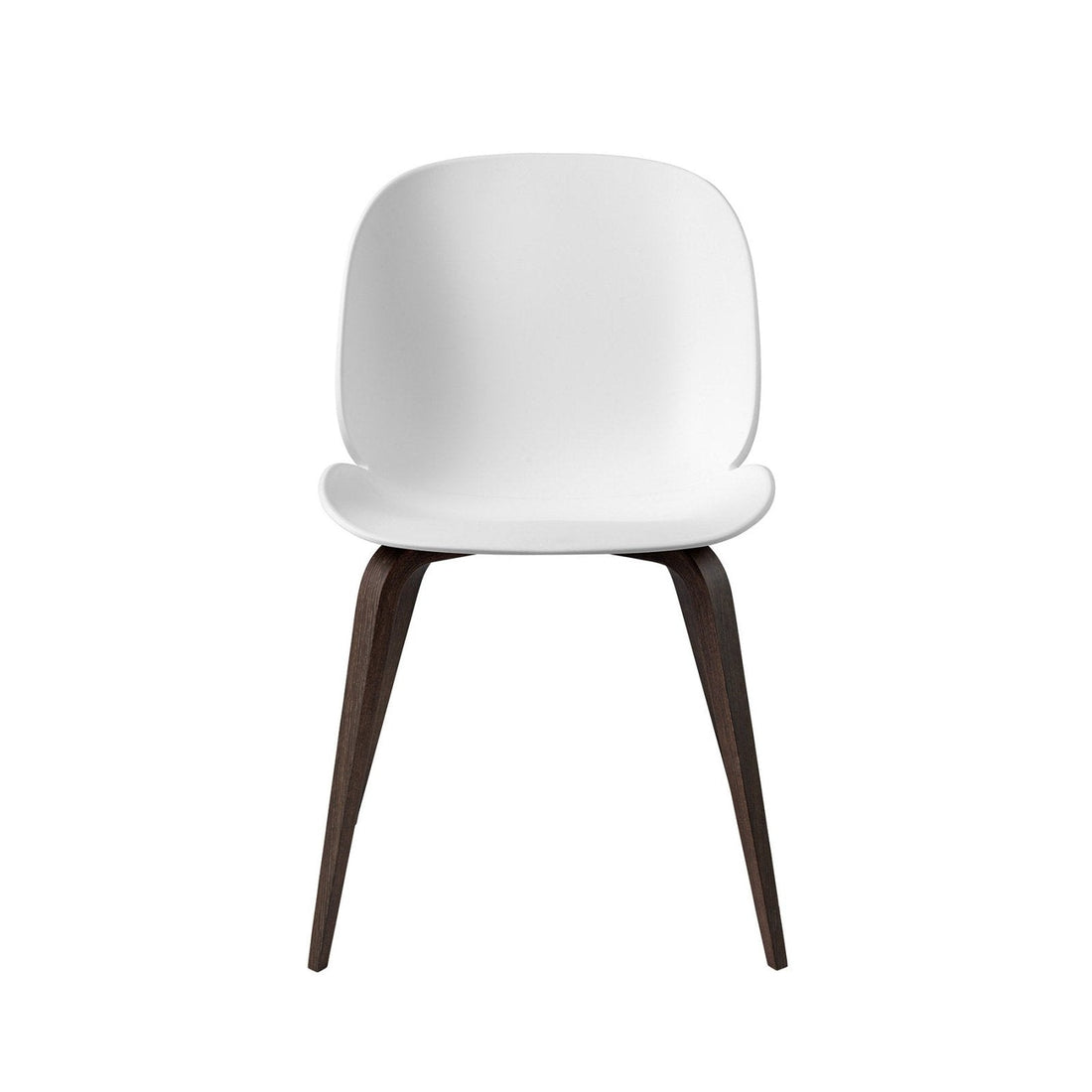 Beetle plastic dining chair, wooden legs – Skandium