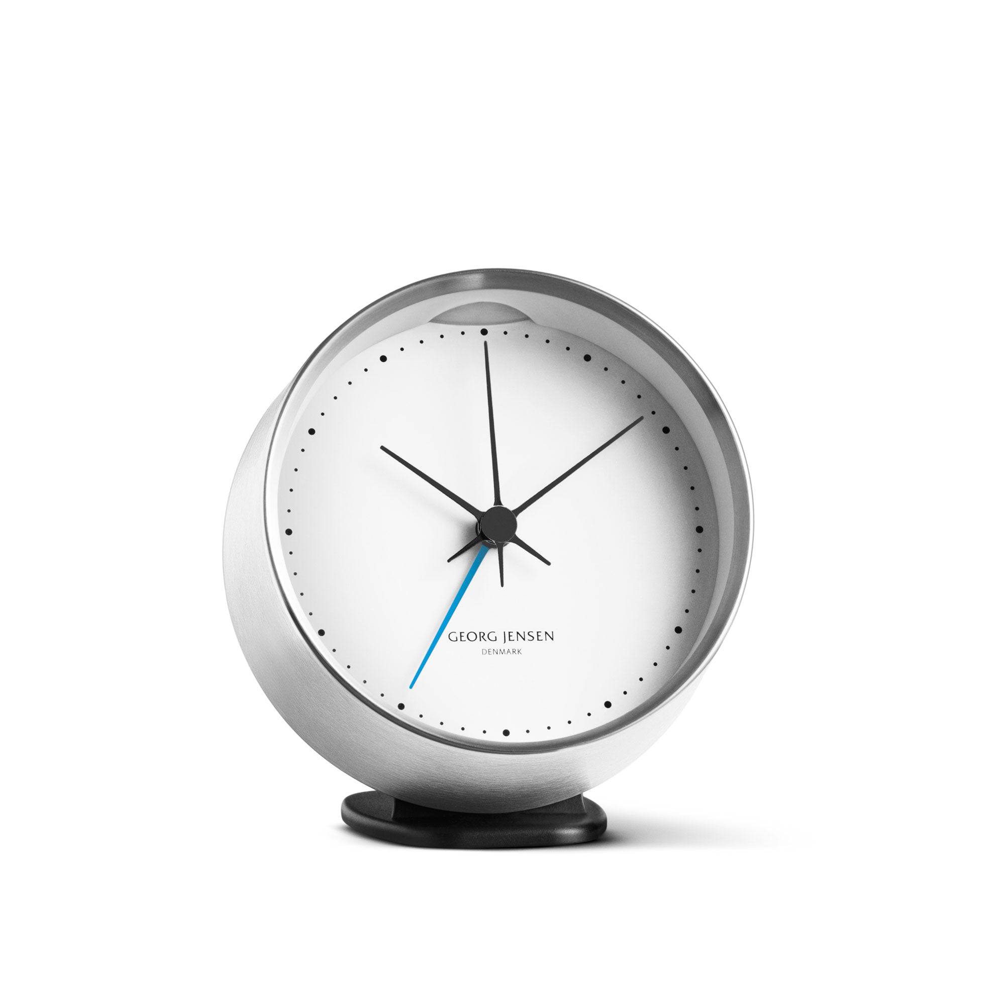 HK Clock with alarm, light and holder – Skandium