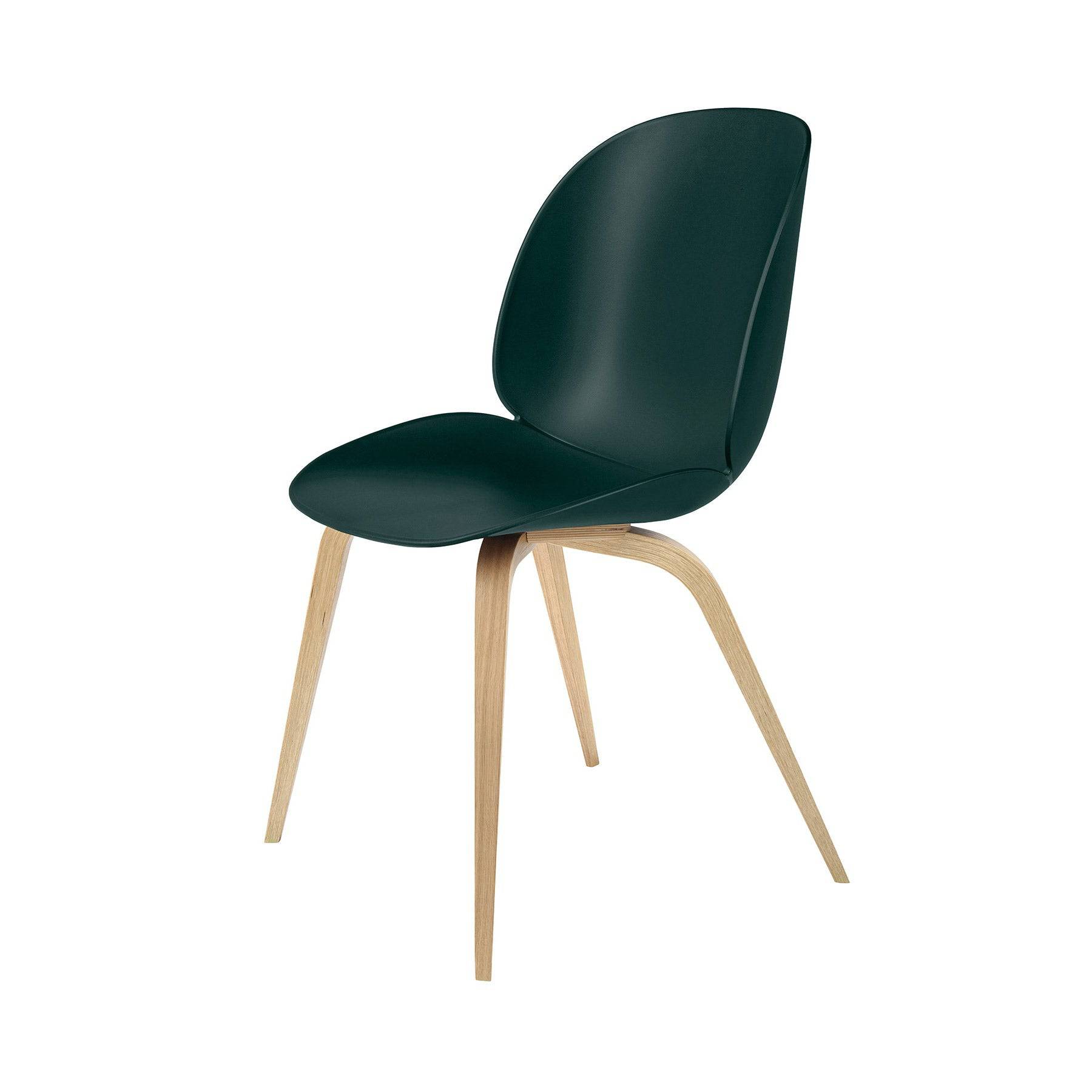 Beetle plastic dining chair, wooden legs – Skandium