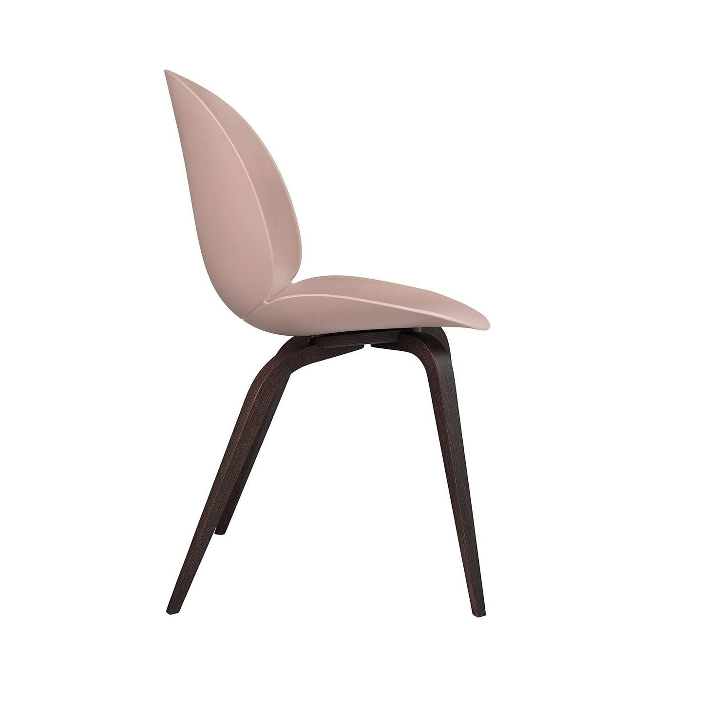 Beetle plastic dining chair, wooden legs – Skandium