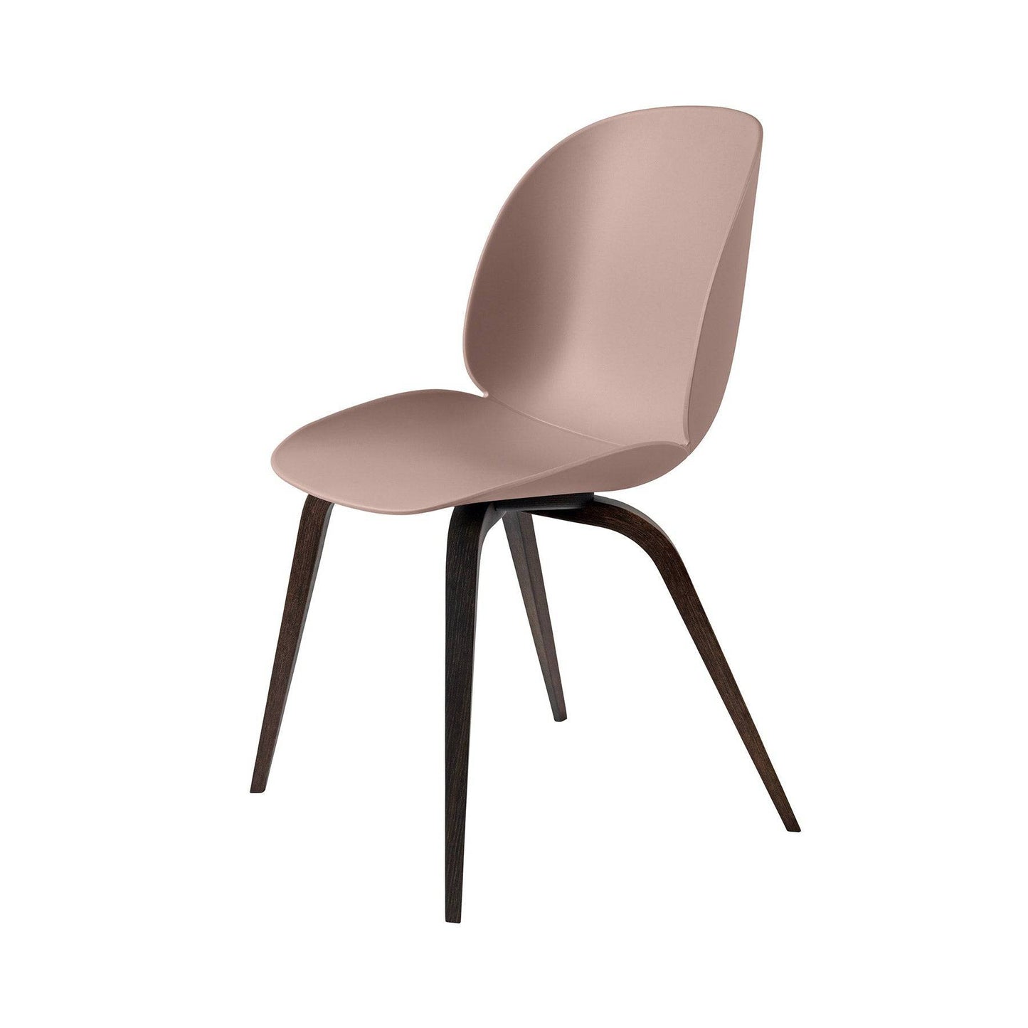 Beetle plastic dining chair, wooden legs – Skandium