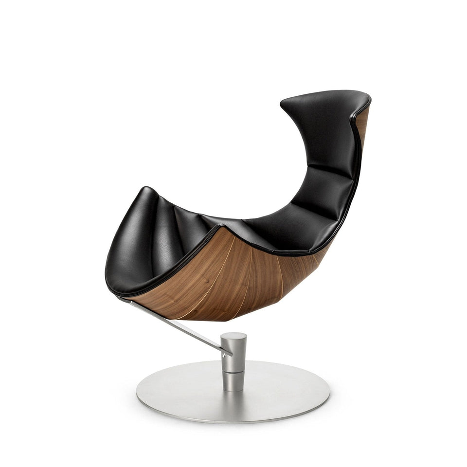 Lobster Lounge Chair - Walnut, Satin Chrome Base by Bruunmunch | Shop ...