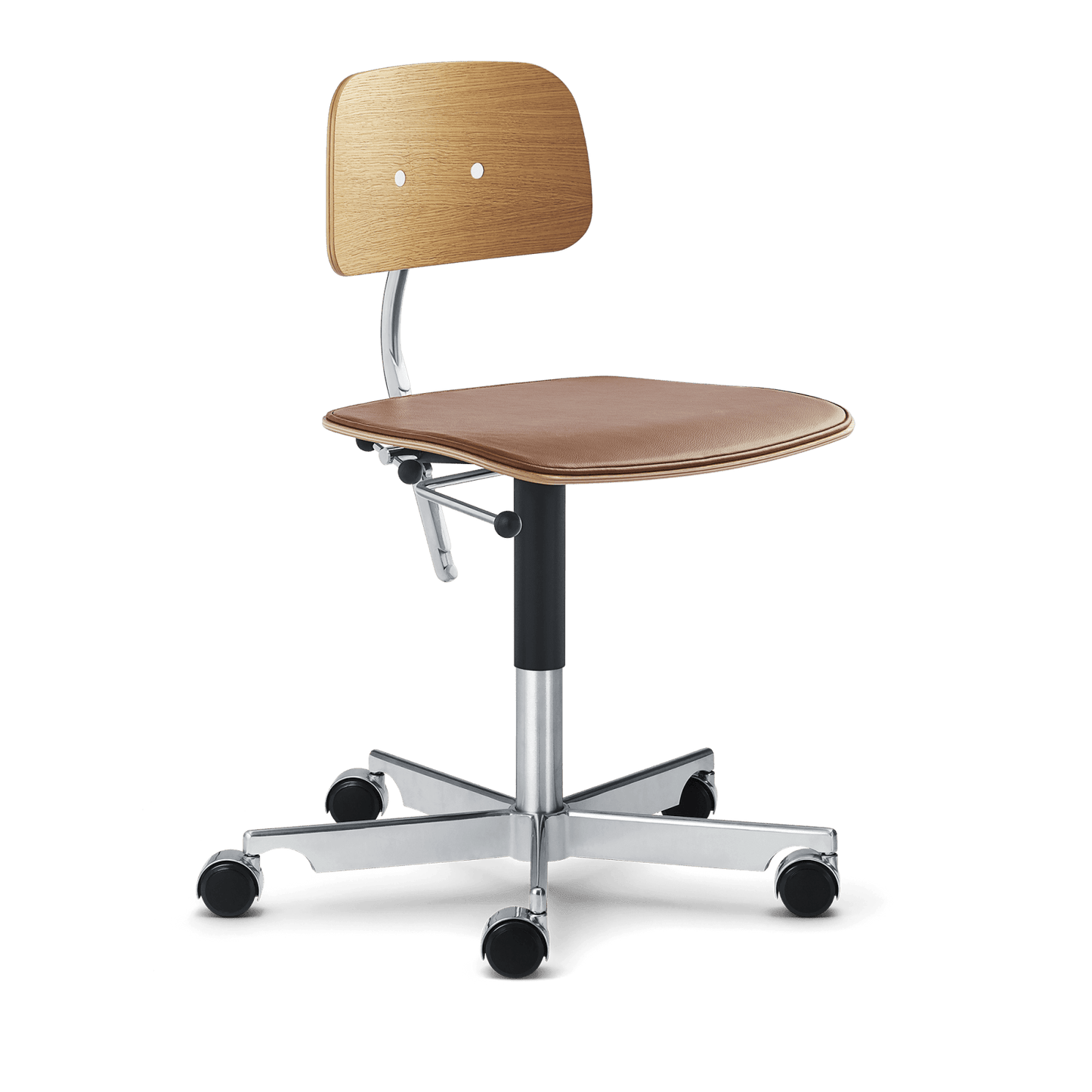 Kevi 2533 Office Chair with Leather Seat – Skandium